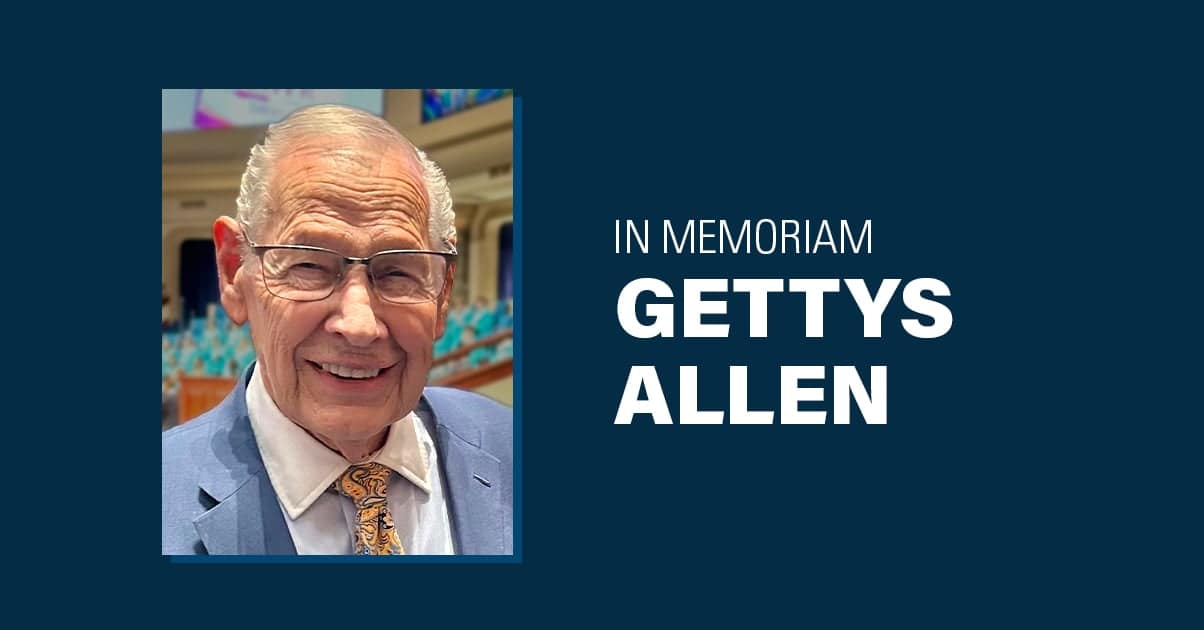 In Memoriam Gettys Allen • Pensacola Christian College News